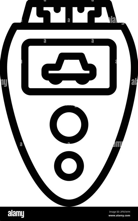Smart Car Key Icon Outline Smart Car Key Vector Icon For Web Design