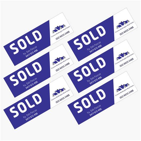 Sold By Sticker Rectangle Corowa Rutherglen Real Estate Deb