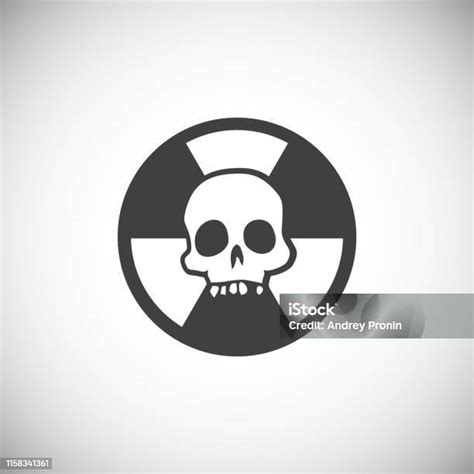 그래픽 및 웹 디자인에 대한 배경에 방사선 관련 아이콘 간단한 그림 웹 사이트 버튼 또는 모바일 앱에 대한 인터넷 개념 기호입니다 개념에 대한 스톡 벡터 아트 및 기타