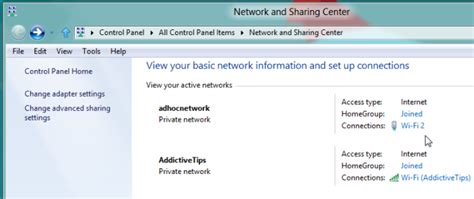 How To Create Wireless Ad Hoc Internet Connection In Windows 8