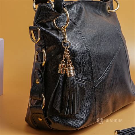 Womens Smart Casual Pu Leather Handbag Black Wishque Sri Lankas