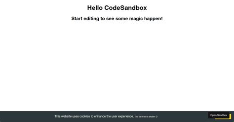 Cookie Concent Codesandbox