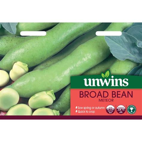 Unwins Seed Packet Broad Bean Meteor Co Op Superstores