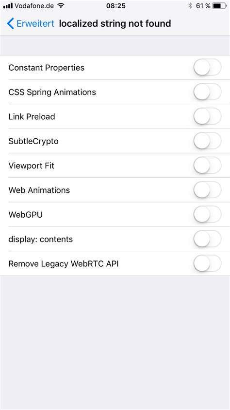 Feature Experimental Features For Safari Riosbeta