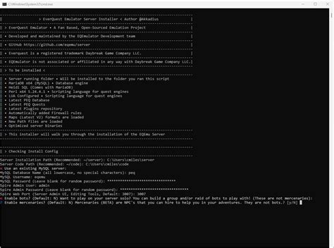 Windows Server Installer EverQuest Emulator Docs