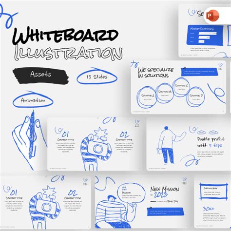 Whiteboard Illustration Assets Powerpoint Template Presentation Templates Whiteboard Illustration Assets Powerpoint Template Presentation Templates