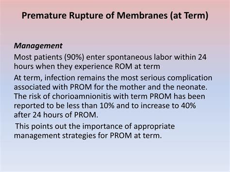 Ppt Preterm Labor And Premature Rupture Of Membranes Powerpoint