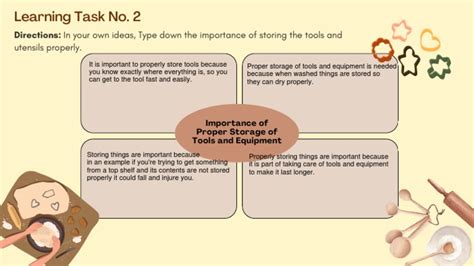 storing of tools and equipment learning task no 2 pdf