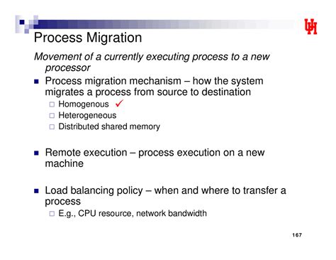 Process Migration Lecture Slides Cosc 6397 Docsity