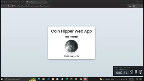 Coin Flipper Web App Using Html Css And Javascript With Source Code