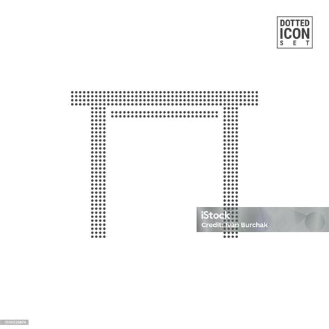 컴퓨터 책상 도트 패턴 아이콘입니다 데스크톱 테이블 점선 아이콘 흰색 절연 벡터 배경 또는 디자인 서식 파일 가구에 대한 스톡 벡터 아트 및 기타 이미지 Istock