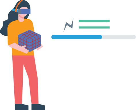 A Girl Working On Futuristic Technology 11214003 Vector Art At Vecteezy