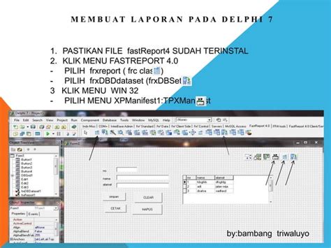 Membuat Laporan Di Delphi 7 Ppt