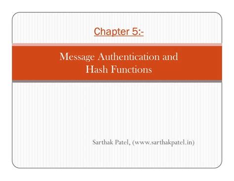 Is Unit 5message Authentication And Hash Functions Pdf