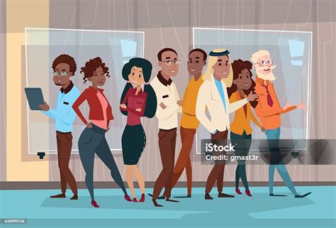 민족 비즈니스 피플 그룹 세미나 교육 컨퍼런스 브레인스토밍 프레젠테이션 믹스 경영자에 대한 스톡 벡터 아트 및 기타 이미지