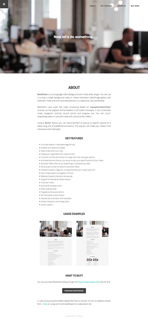 Backvision Jquery Video Background And Slider Plugin By Flgravity