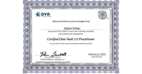 Adam Grbac On Linkedin Certified Data Vault 20 Practitioner • Adam