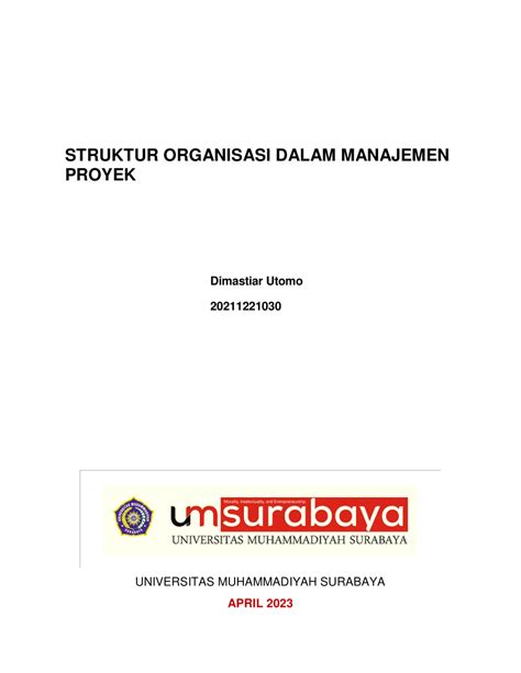 PDF STRUKTUR ORGANISASI DALAM MANAJEMEN PROYEK