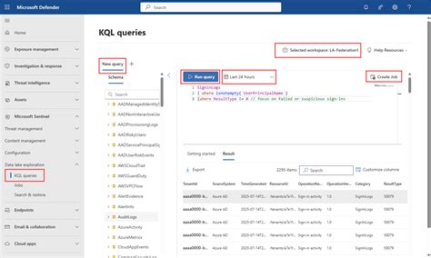 Run Kql Queries Against The Microsoft Sentinel Data Lake Microsoft Security Microsoft Learn