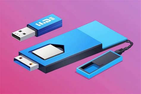 Isometric Usb Drive Illustration Premium Ai Generated Image
