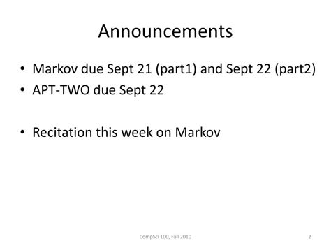 Ppt Compsci 100 Prog Design And Analysis Ii Powerpoint Presentation