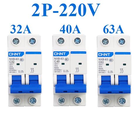 Mua Aptomat 1p 2p Ac 220v Chint 10a đến 63a át Tép Cb Mcb Bảo Vệ Chống Ngắn Mạch Quá Tải Giá Rẻ