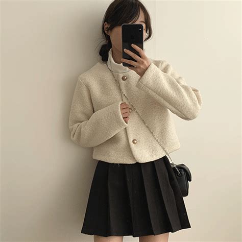 무료배송울함유연말룩დ 비비 트위드 울 자켓