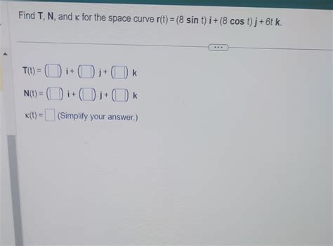 Solved Solve The Initial Value Problem For R As A Vector