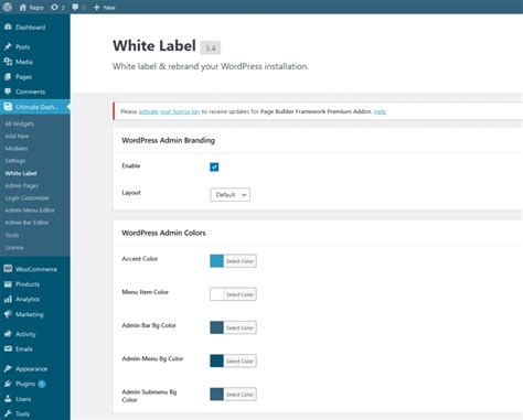 White Label Custom Wordpress Dashboard Plugin Ultimate Dashboad