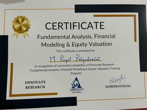 M Payal Priyadarsini On Linkedin Continuouslearning Financialanalysis Financialmodeling