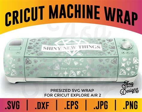 Diamantes Cricut Machine Wrap Svg Cricut Explore Air 2 Wrap Etsy