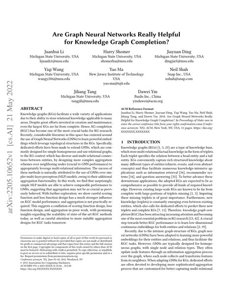 PDF Are Graph Neural Networks Really Helpful For Knowledge Graph Completion