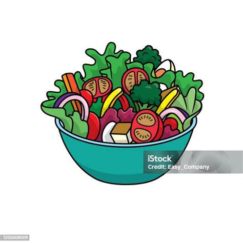 아이 색칠 활동 워크 시트 통합 문서를 색칠 흰색 배경에 고립 된 샐러드의 벡터 그림 그리스 샐러드에 대한 스톡 벡터 아트 및