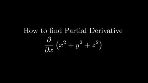 Understanding Partial Derivatives Easy Tutorial Manim Python Youtube