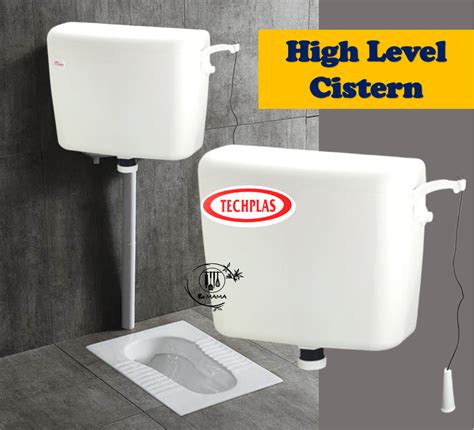 Bathroom Flush High Level Cistern Toilet Tong Jamban Cangkung Tandas Toilet Tangki Techplas
