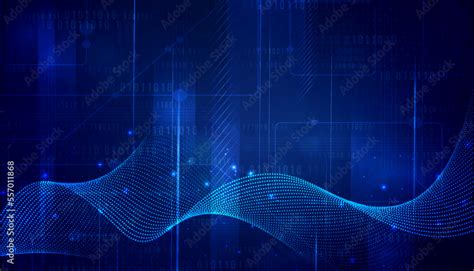 Digital Technology Data Blue Background Online Cyber Media Algorithm