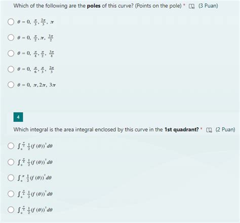 Solved Answer The Below Questions For The Polar Curve Given Chegg