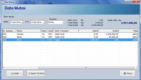 Aplikasi Tabungan Siswa Ichasoft Software Kartu Anggota