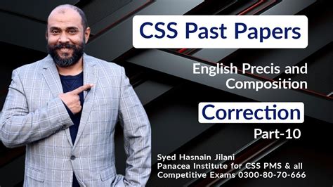 Css English Sentence Correction Past Papers Part 10 Youtube