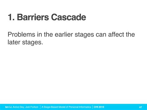 A Stage Based Model Of Personal Informatics Systems Chi 2010 Talk Pdf