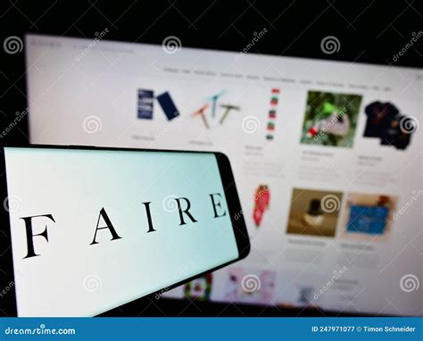 Cellphone With Logo Of Us Online Marketplace Company Faire Wholesale