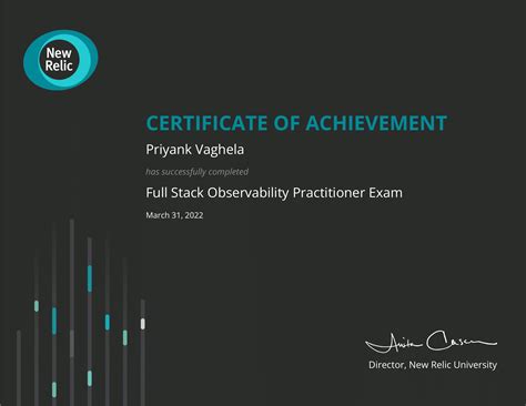 New Relic Full Stack Observability Practitioner Priyank Vaghela