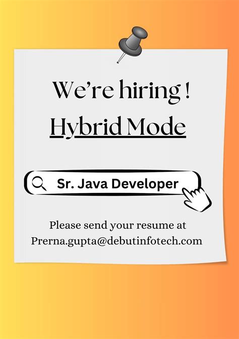 Hr Prerna Gupta On Linkedin Hybridjobopportunity Seniorjavadeveloper Javadeveloper