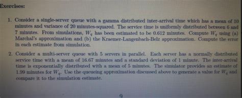 Solved Exercises 1 Consider A Single Server Queue With A