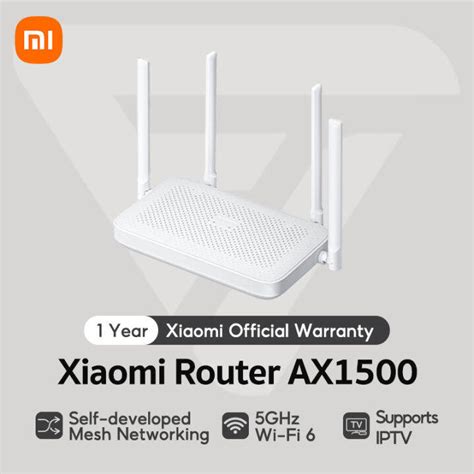 Xiaomi Router Ax1500 Eu 1501mbps Max Speed 5ghz Wifi 6 Adaptive Gigabit Ethernet Port Support