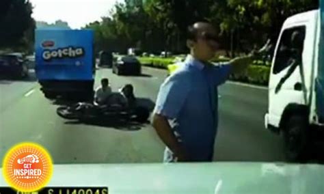 Biker Hit By Lorry On Aye Fellow Driver Shields Rider With Car And Biker Hit By Lorry On Aye Fellow Driver Shields Rider With Car And