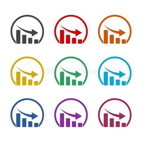 Declining Graph Icon Business Decline Chart Sign Stock Vector Illustration Of Negative Icon