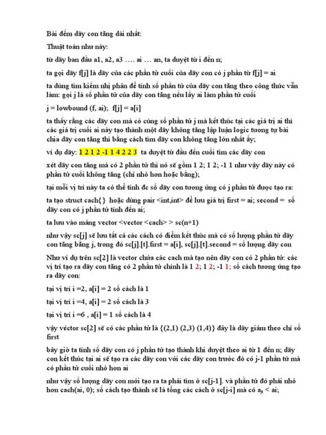 bài Đếm dãy con tăng dài nhất pdf