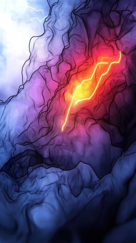 Abstract Representation Of Energy With Vibrant Colors And Flowing Textures Stock Illustration