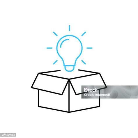 편집 가능한 획이 있는 상자 밖을 생각하십시오 아이콘은 웹 디자인 모바일 앱 Ui Ux 및 Gui 디자인에 적합합니다 개념에
